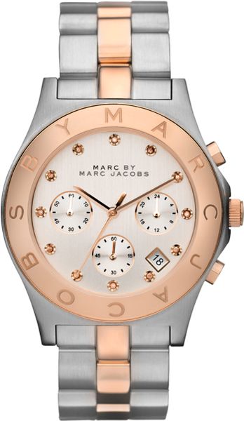 Marc By Marc Jacobs Womens Rose Gold and Silver Chronograph Watch in ... Marc By Marc Jacobs Womens Rose Gold and Silver Chronograph Watch in ...