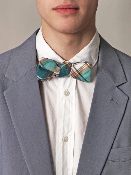 Black Fleece Madras Check Bow Tie in Green for Men (mint) | Lyst Black Fleece Madras Check Bow Tie in Green for Men (mint) | Lyst