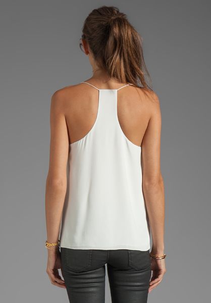 Tibi Silk Cami In White In White Lyst
