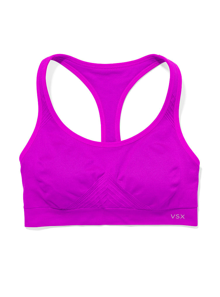 Victorias Secret Super Model Racerback Sport Bra In Purple Electric Orchid Lyst