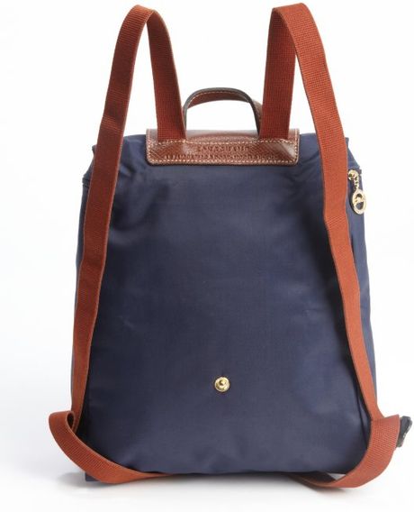 Longchamp Navy Nylon Le Pliage Backpack In Blue Navy Lyst