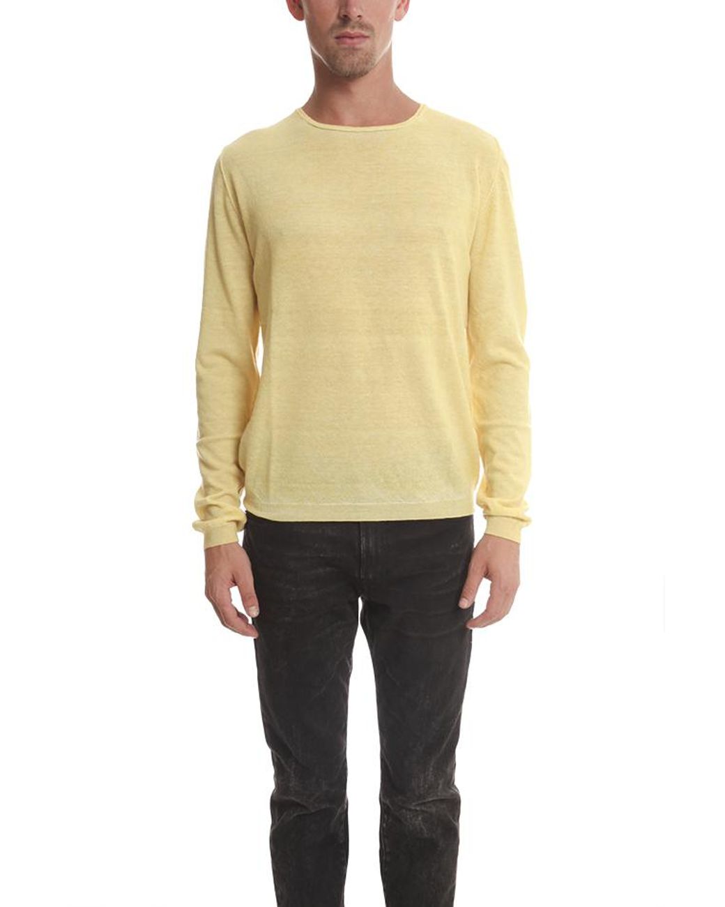 Lyst - 120% Lino Cashmere Sweater in Yellow for Men
