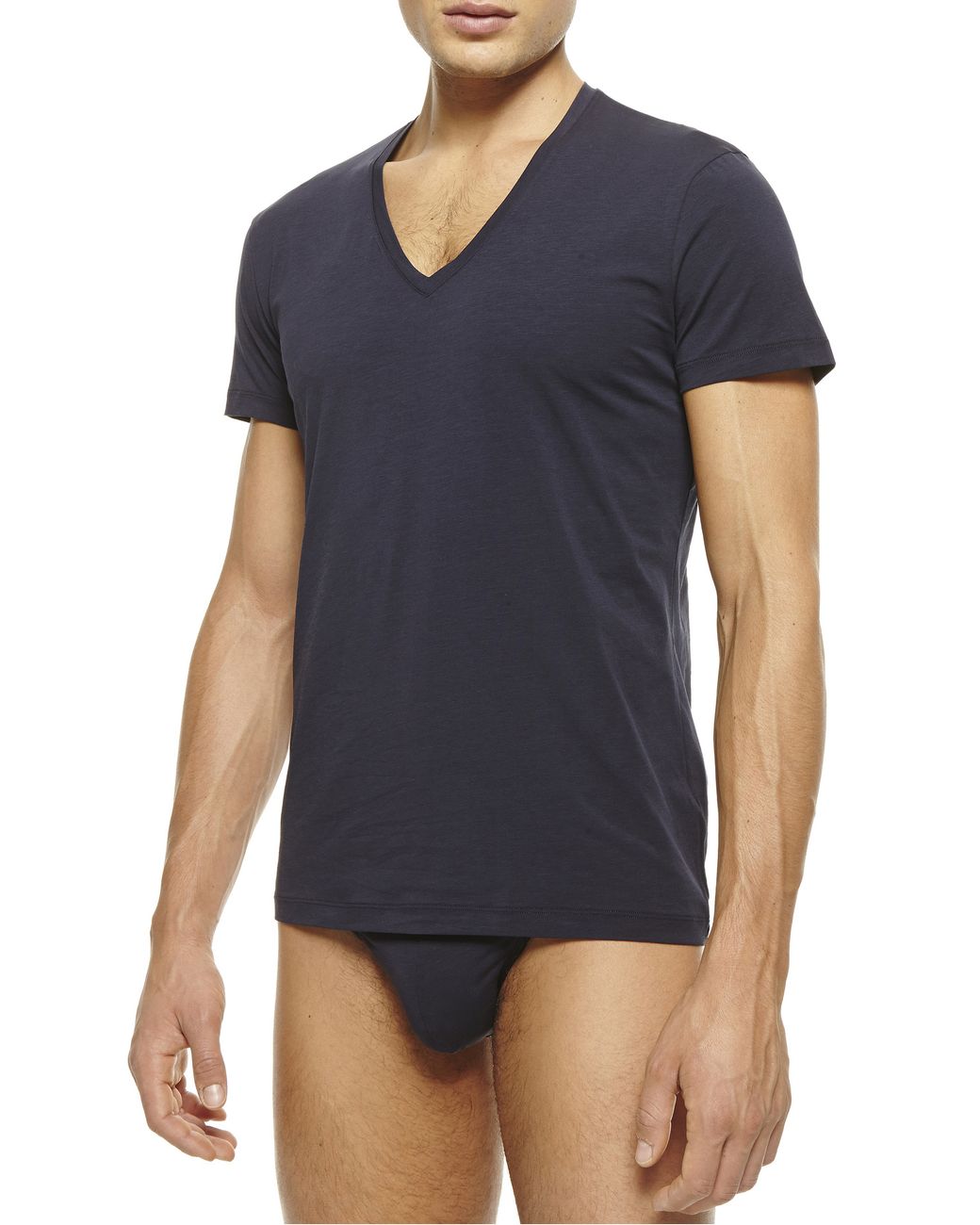 La perla New V-neck T-shirt in Blue for Men (Dark Blue) | Lyst