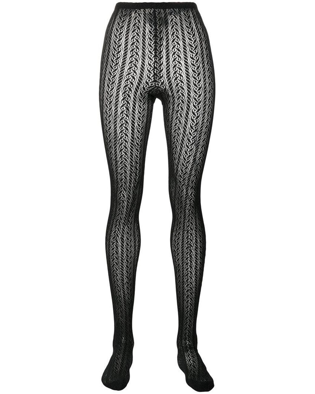 Lyst - Philosophy Di Lorenzo Serafini Patterned Tights in Black
