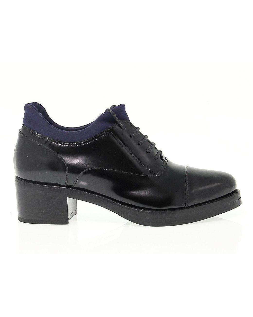 Guido Sgariglia Blue/black Leather Lace-up Shoes in Black - Lyst