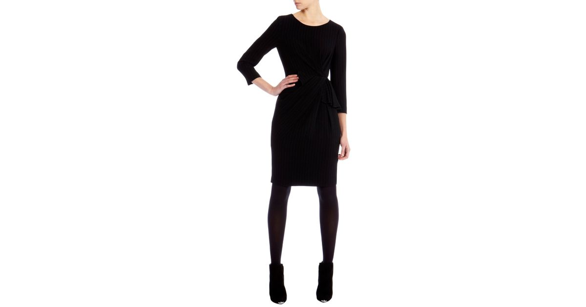 Lyst Karen Millen Tailored Pinstripe Dress In Black