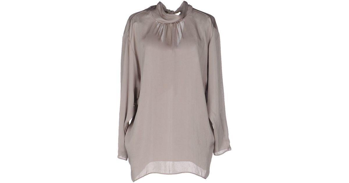 Mauro grifoni Blouse in Gray | Lyst