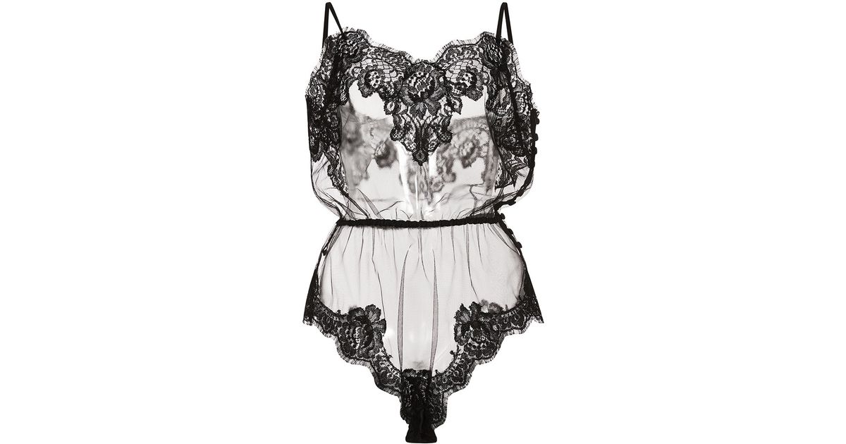 Rosamosario Lace Me Up Bodysuit in Black - Save 8% | Lyst