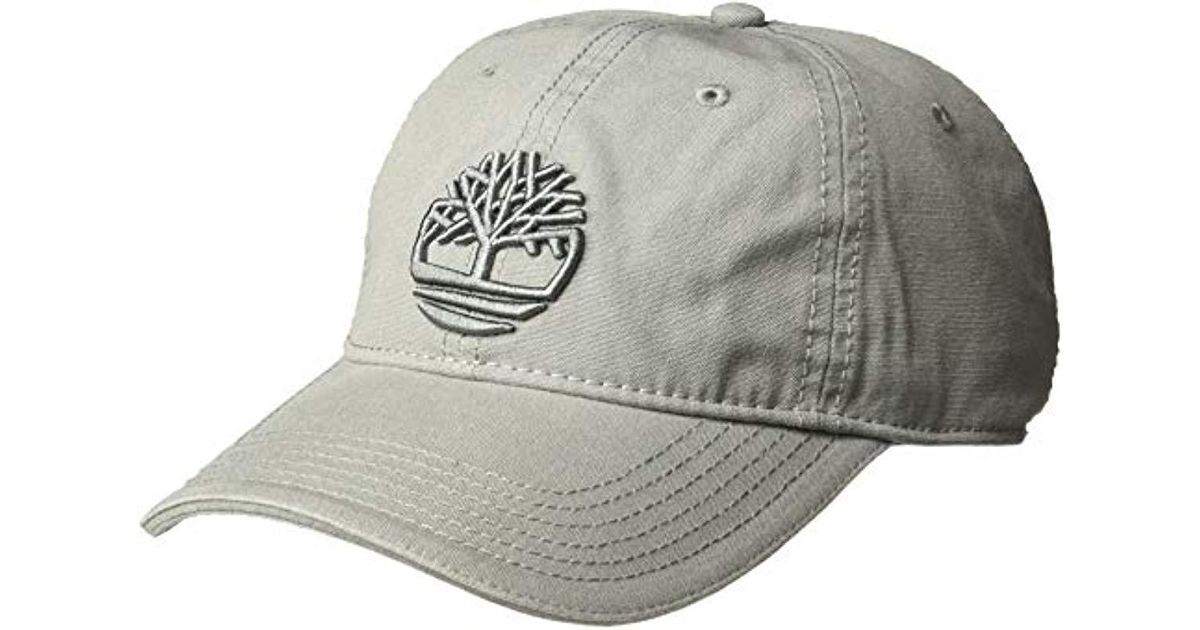 Timberland Cotton Canvas Baseball Cap in Gray for Men - Lyst