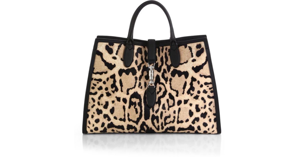 Lyst - Gucci Jackie Soft Leopard Print Calf Hair Top Handle Bag Lyst - Gucci Jackie Soft Leopard Print Calf Hair Top Handle Bag