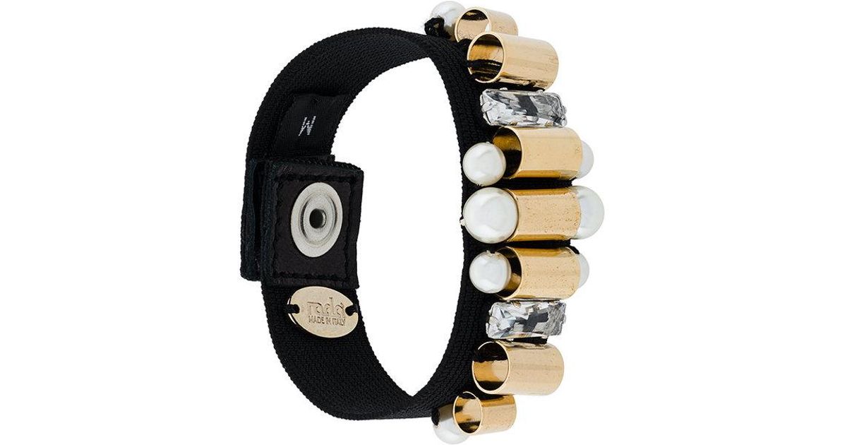 Lyst - Rada' Embellished Bracelet in Black