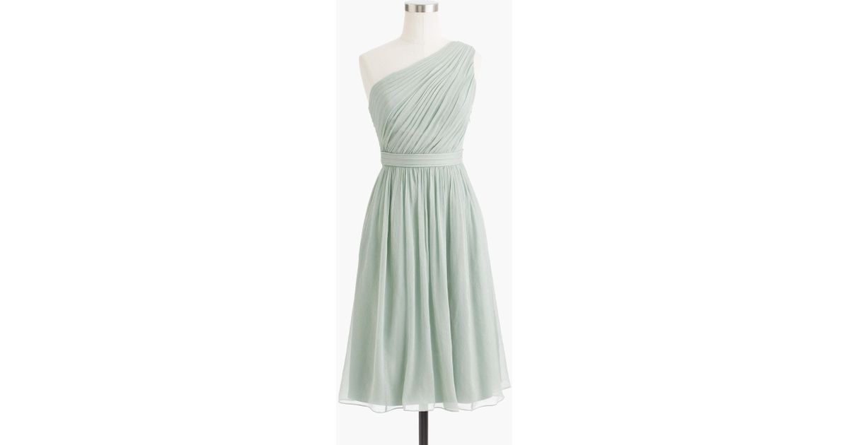 Lyst J Crew Kylie Dress In Silk Chiffon In Gray