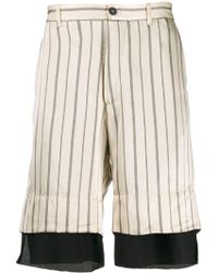 Ann Demeulemeester Layered Hem Shorts in Black for Men - Lyst