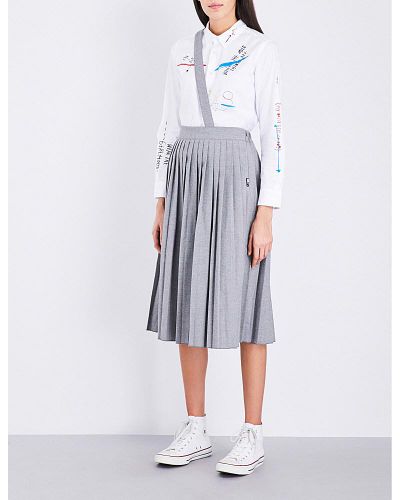 Lyst - Chocoolate Pleated Skirt in Gray