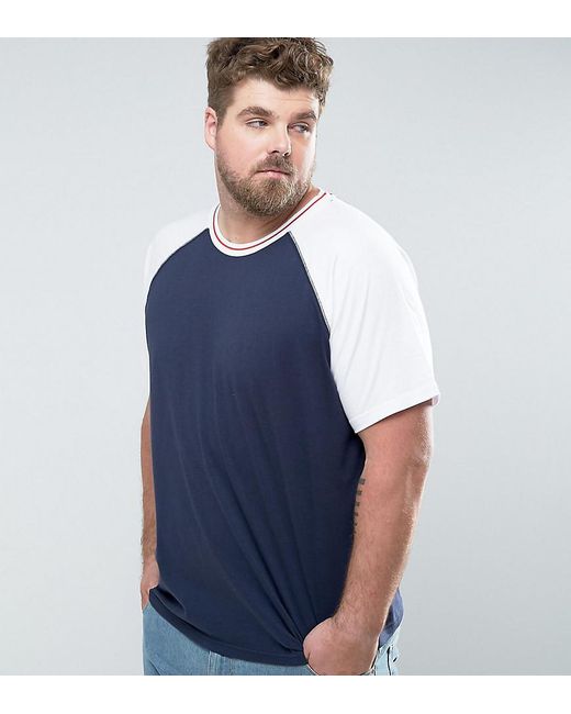 Another influence Plus Raglan Baseball T-shirt in White for Men | Lyst