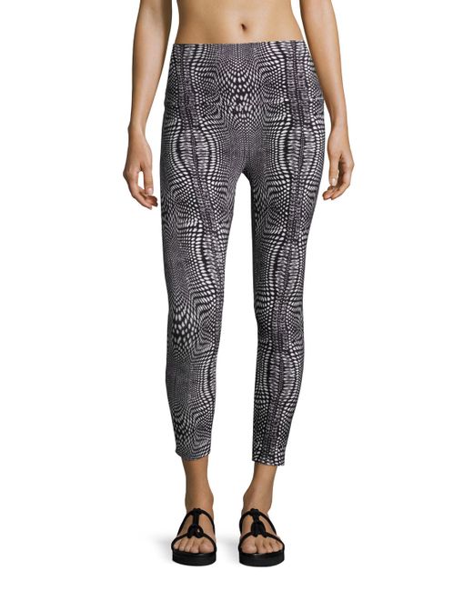 Norma kamali Printed Stretch Yoga Leggings | Lyst