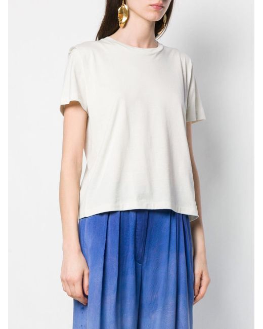 Margaret Howell Short-sleeve Fitted T-shirt in White - Lyst