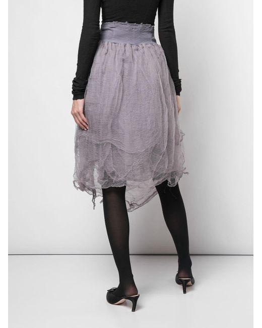 Marc Le Bihan Elasticated Waist Skirt in Purple - Lyst