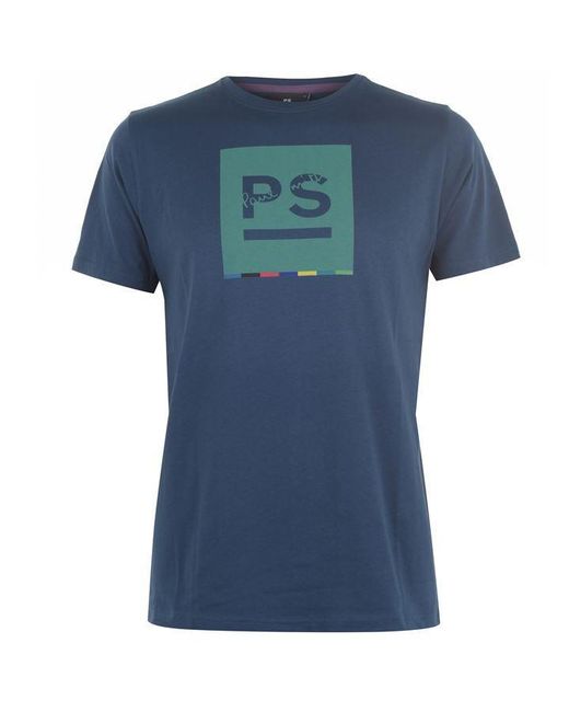 PS by Paul Smith Logo Short Sleeve T Shirt in Blue for Men - Lyst