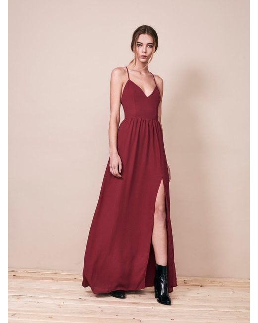 Lyst - Krisa Lace Back Maxi Dress in Black