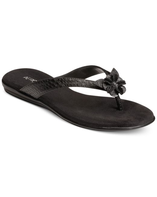 Aerosoles Branchlet Flip Flop Sandals in Black (Black Snake) - Save 19% ...
