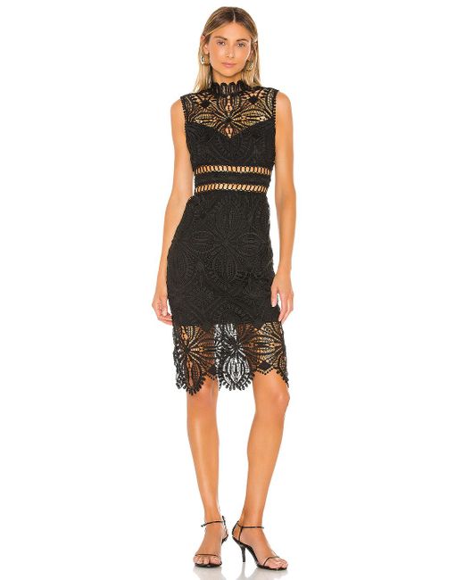 Saylor Lace Siren Dress in Black - Lyst