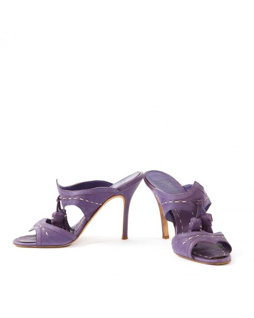 Lyst - Laurence Dacade Leather Mules in Purple