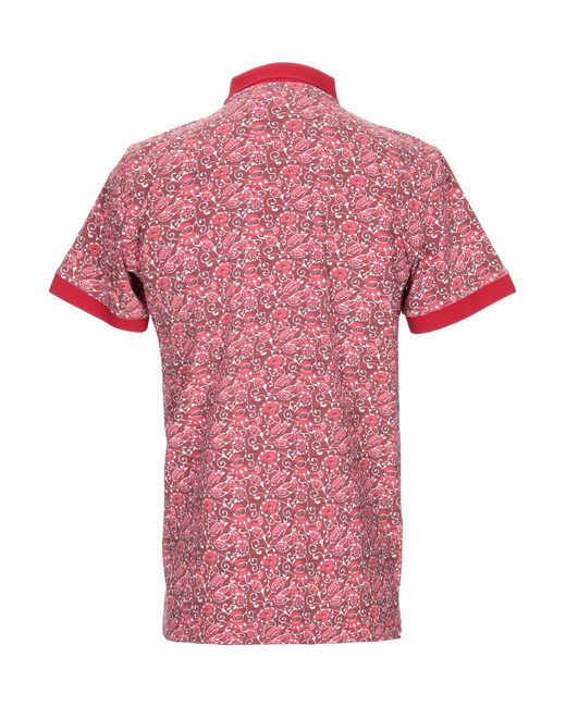 Lyst - Cooperativa Pescatori Posillipo Polo Shirt in Red for Men