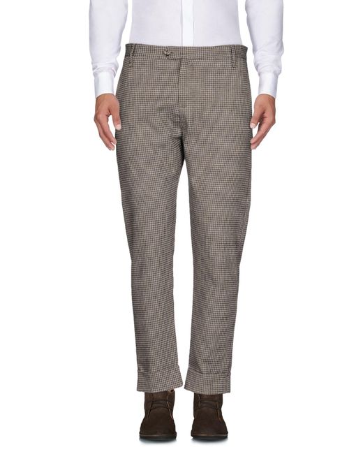 Officina 36 Casual Pants in Khaki (Gray) for Men - Lyst