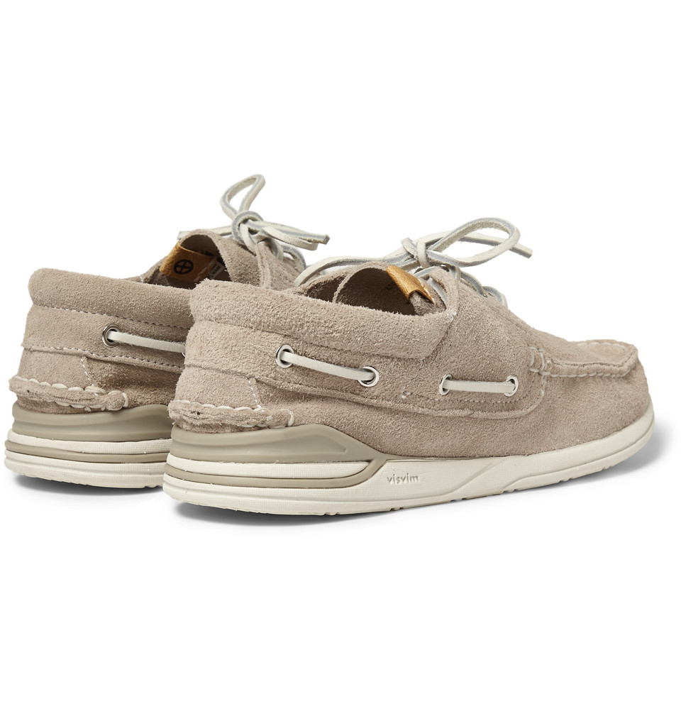Lyst - Visvim Hockney Suede Boat Shoes in Natural for Men