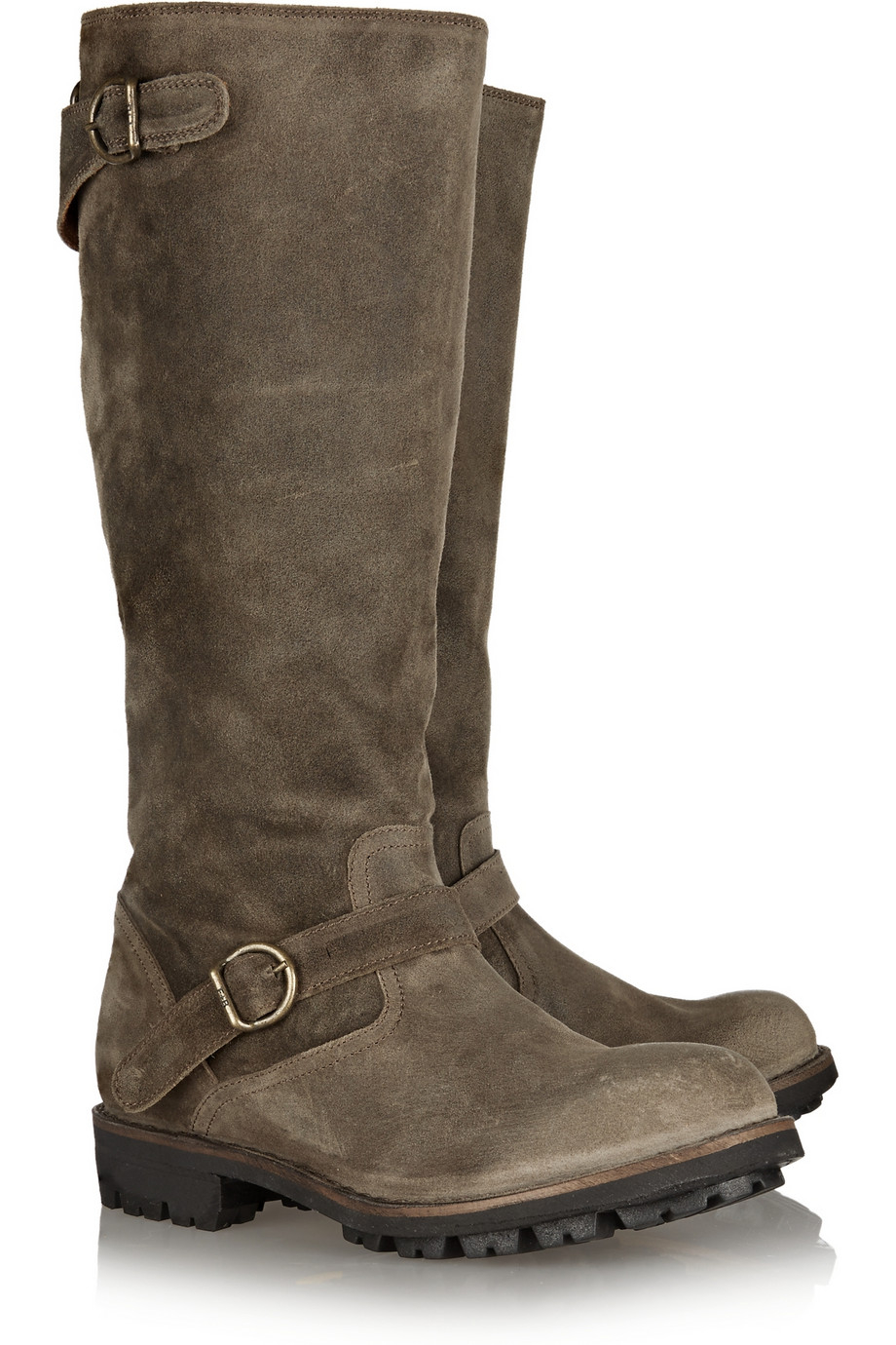 Fiorentini + Baker Jules Jade Suede Knee Boots in Gray | Lyst