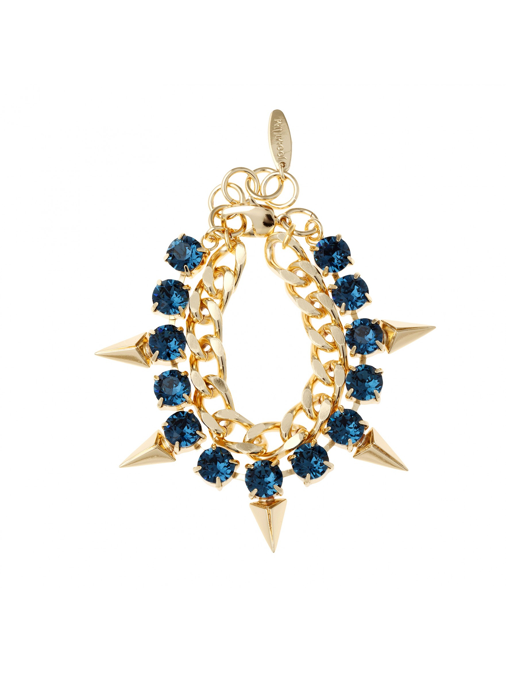 Joomi Lim Crystal & Pyramid Bracelet in Blue (montana) | Lyst