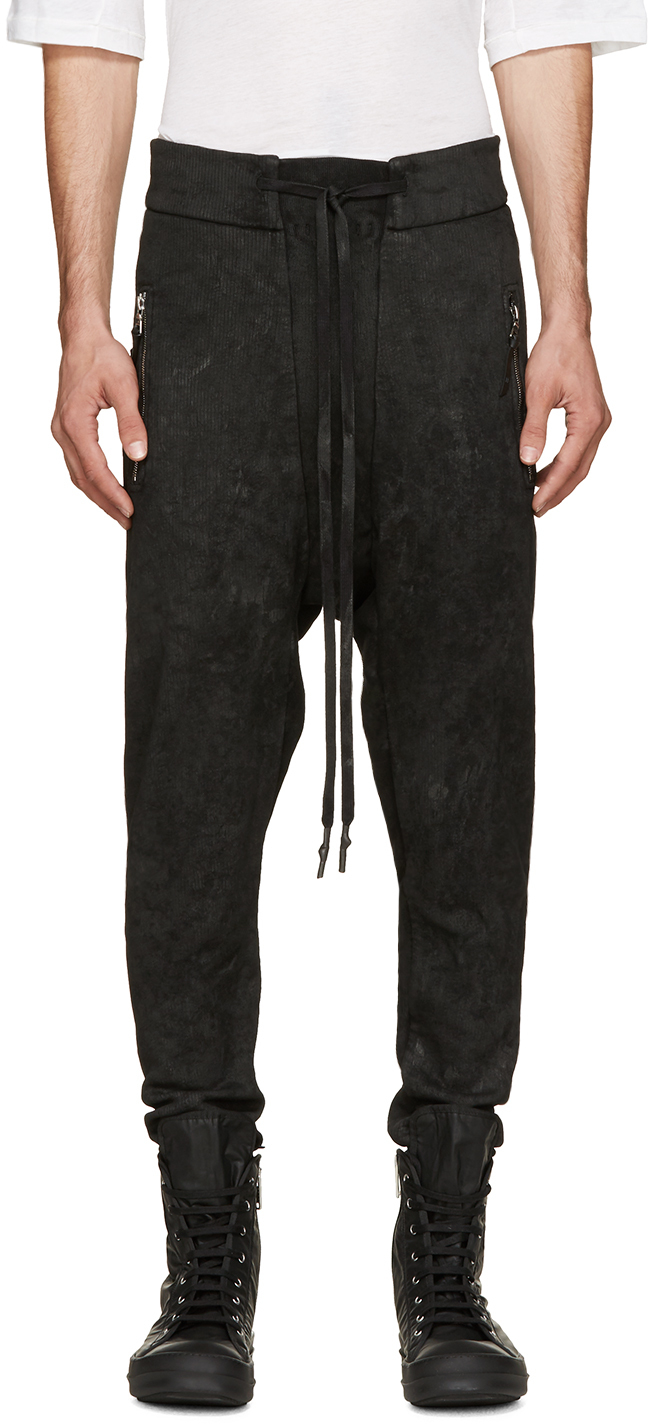 Boris Bidjan Saberi 11 Black Coated Lounge Pants in Black for Men - Lyst