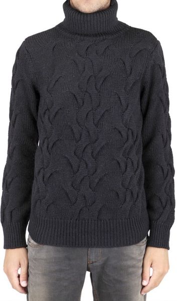 Closed Turtleneck Knit Wool Sweater in Black for Men | Lyst