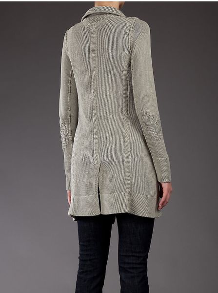 Marithé X François Girbaud Button Detail Cardigan in Green | Lyst