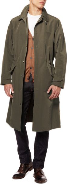 Alexander Mcqueen Wool Blend Parka Coat in Green for Men | Lyst