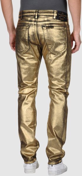 Vivienne Westwood Anglomania Lee Denim Pants in Gold for Men | Lyst