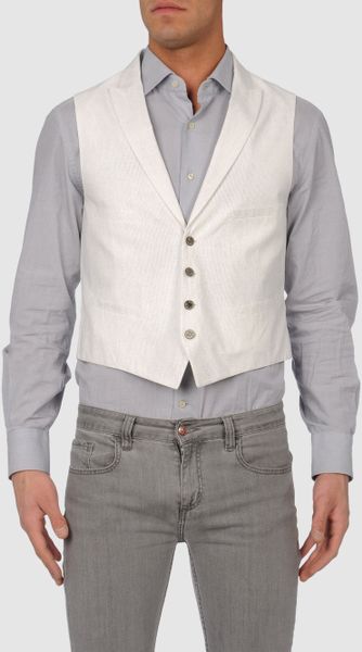John Varvatos | White Waistcoat for Men | Lyst