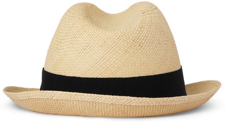Dunhill Grosgrain-trimmed Straw Panama Hat in Beige for Men (straw) | Lyst