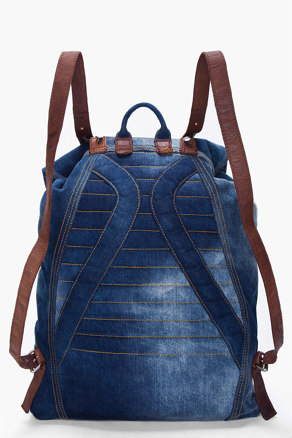 Lyst - Diesel Indigo Denim Backpack in Blue for Men