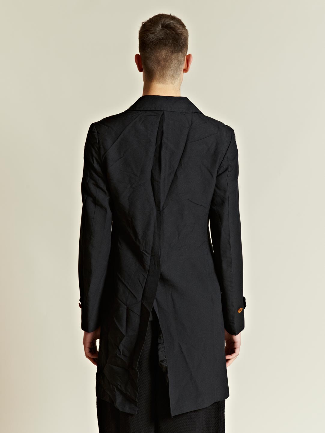 Lyst - Comme des garçons Double Twill Cloth Long Coat in Black for Men