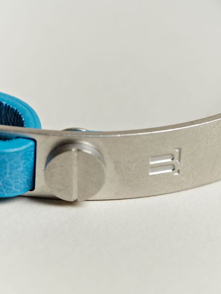 Balenciaga Balenciaga Mens Leather and Metal Bracelet in Blue for Men ...