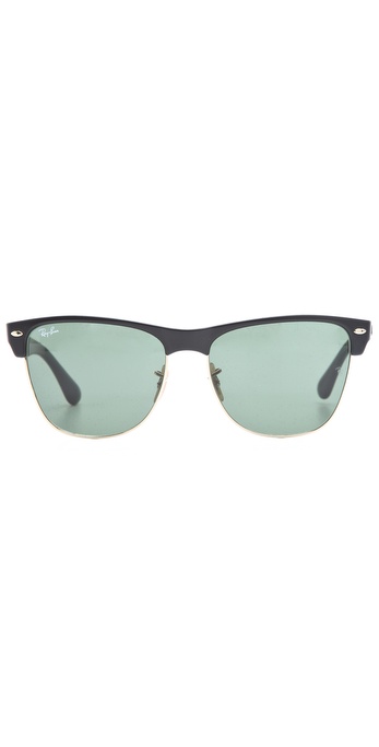 Ray Ban Oversized Clubmaster Sunglasses In Black Lyst
