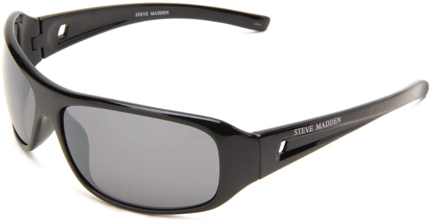 Steve Madden Rectangle Sunglasses in Gray for Men (black frame/smoke ...