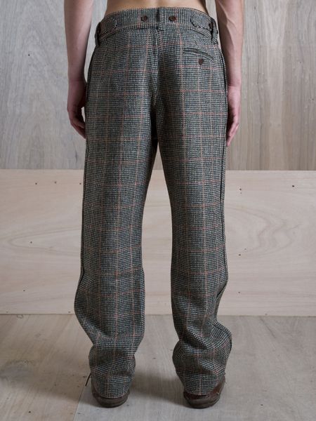 Nigel Cabourn Nigel Cabourn Mens Orange Harris Tweed Pants in Orange ...