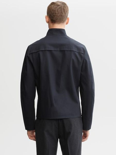 Banana Republic Navy Cotton Zip Jacket in Blue for Men (true navy) | Lyst