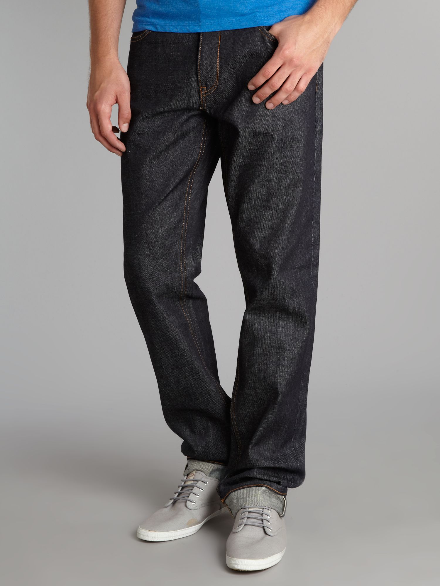 Original penguin Slim Fit Heritage Selvedge Jean in Blue for Men | Lyst