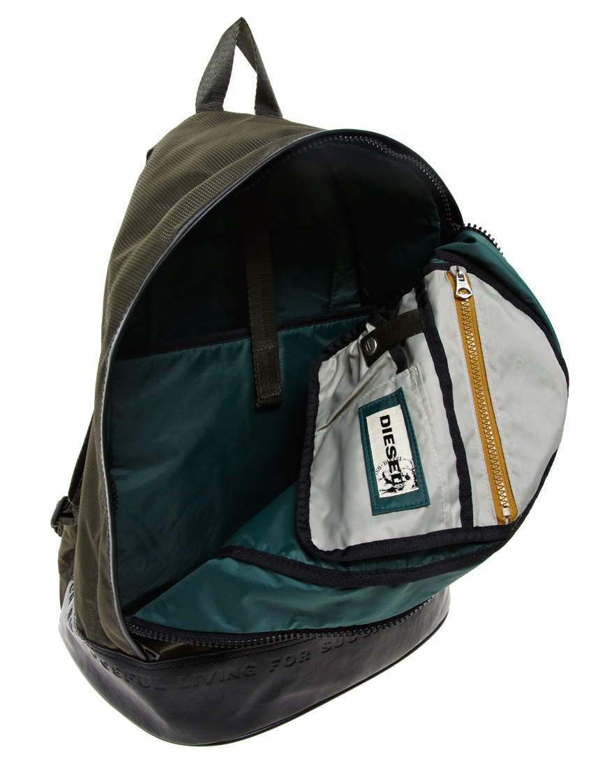 Diesel New Ride Backpack in Green for Men | Lyst