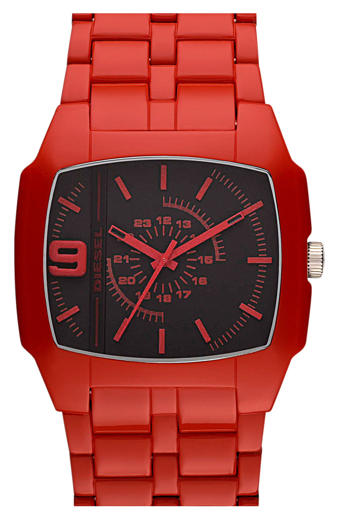 Diesel Square Plastic Bracelet Watch in Red for Men (red/ white) | Lyst