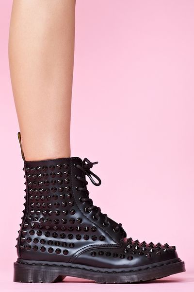 Nasty Gal Spike 8 Eye Boot in Black | Lyst